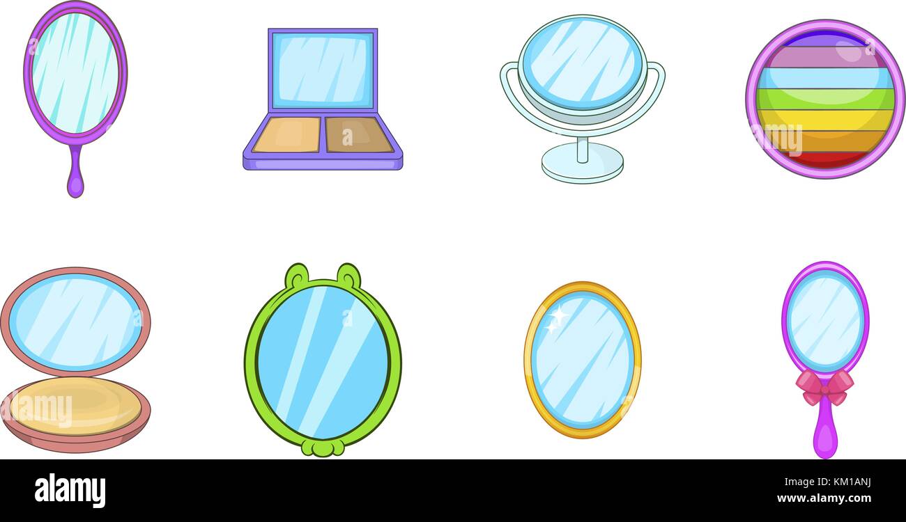 Mirror icon set, cartoon style Stock Vector Image & Art - Alamy