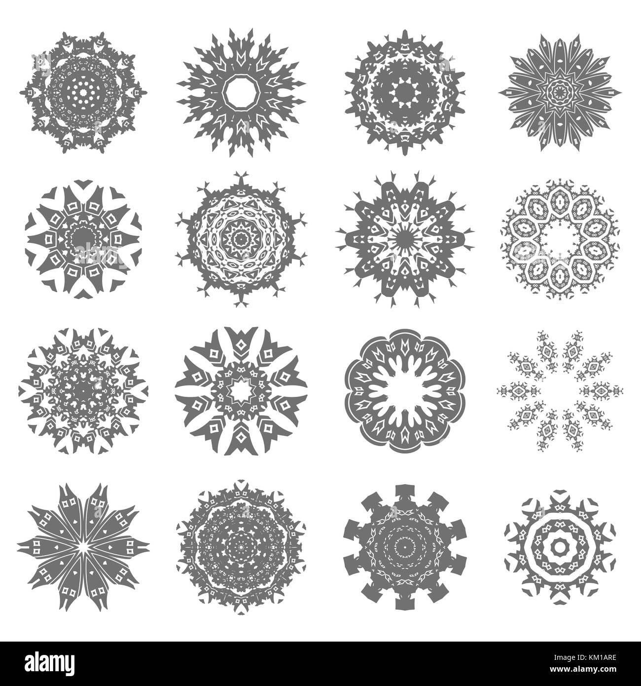 Set of Mandala Stock Photo - Alamy