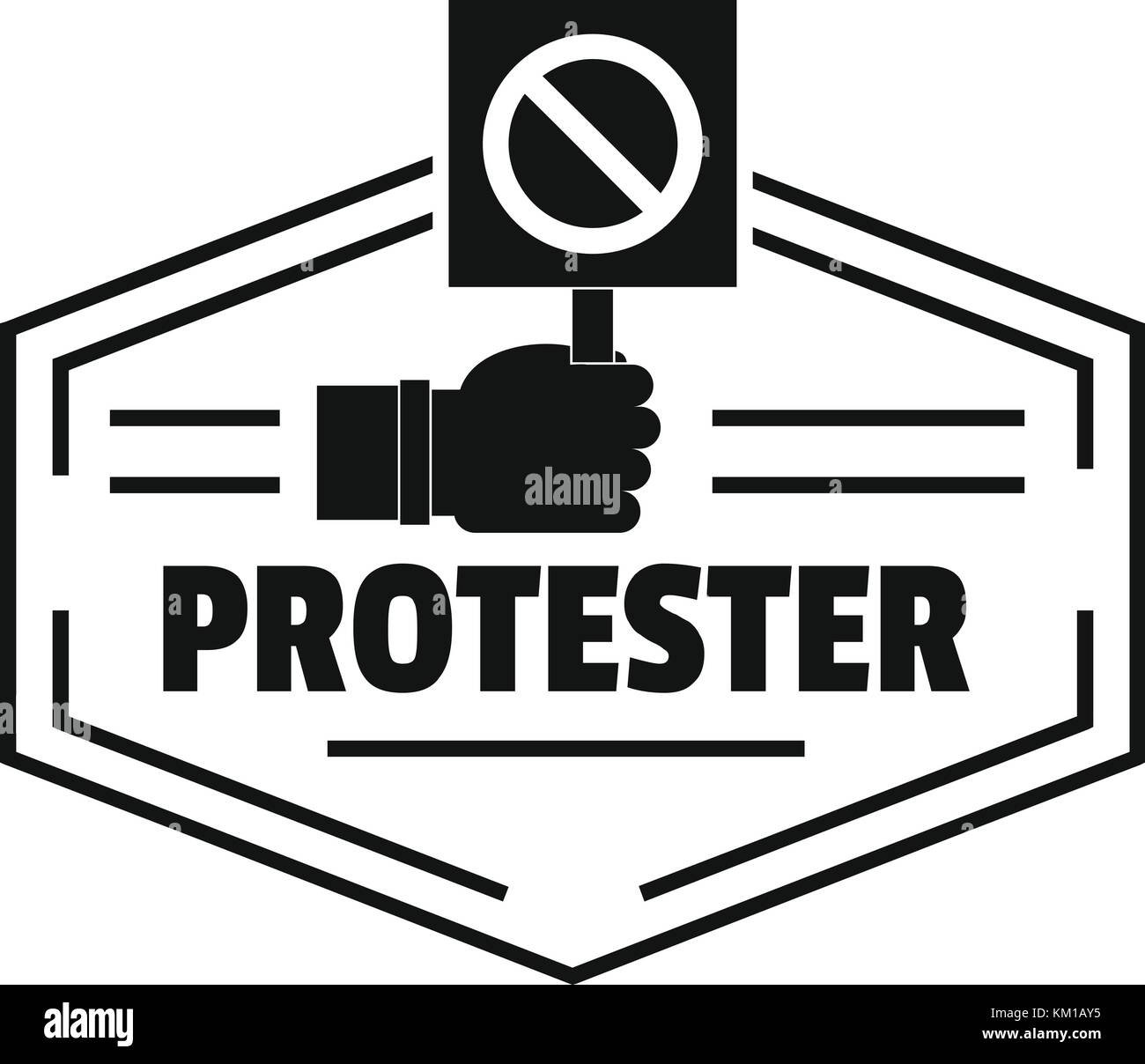 Protester logo, simple black style Stock Vector Image & Art - Alamy