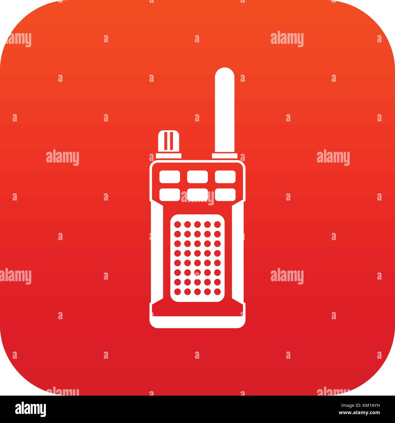Portable handheld radio icon digital red Stock Vector Image & Art - Alamy