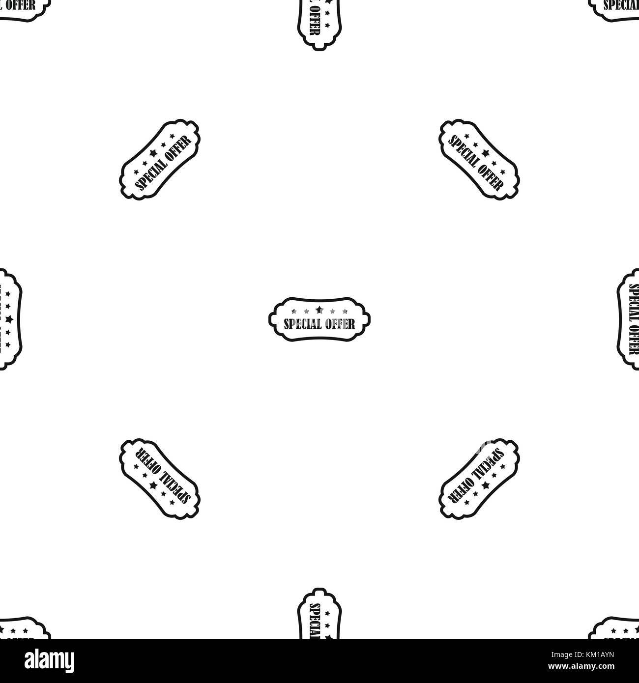 Special offer label pattern seamless black Stock Vector Image & Art - Alamy