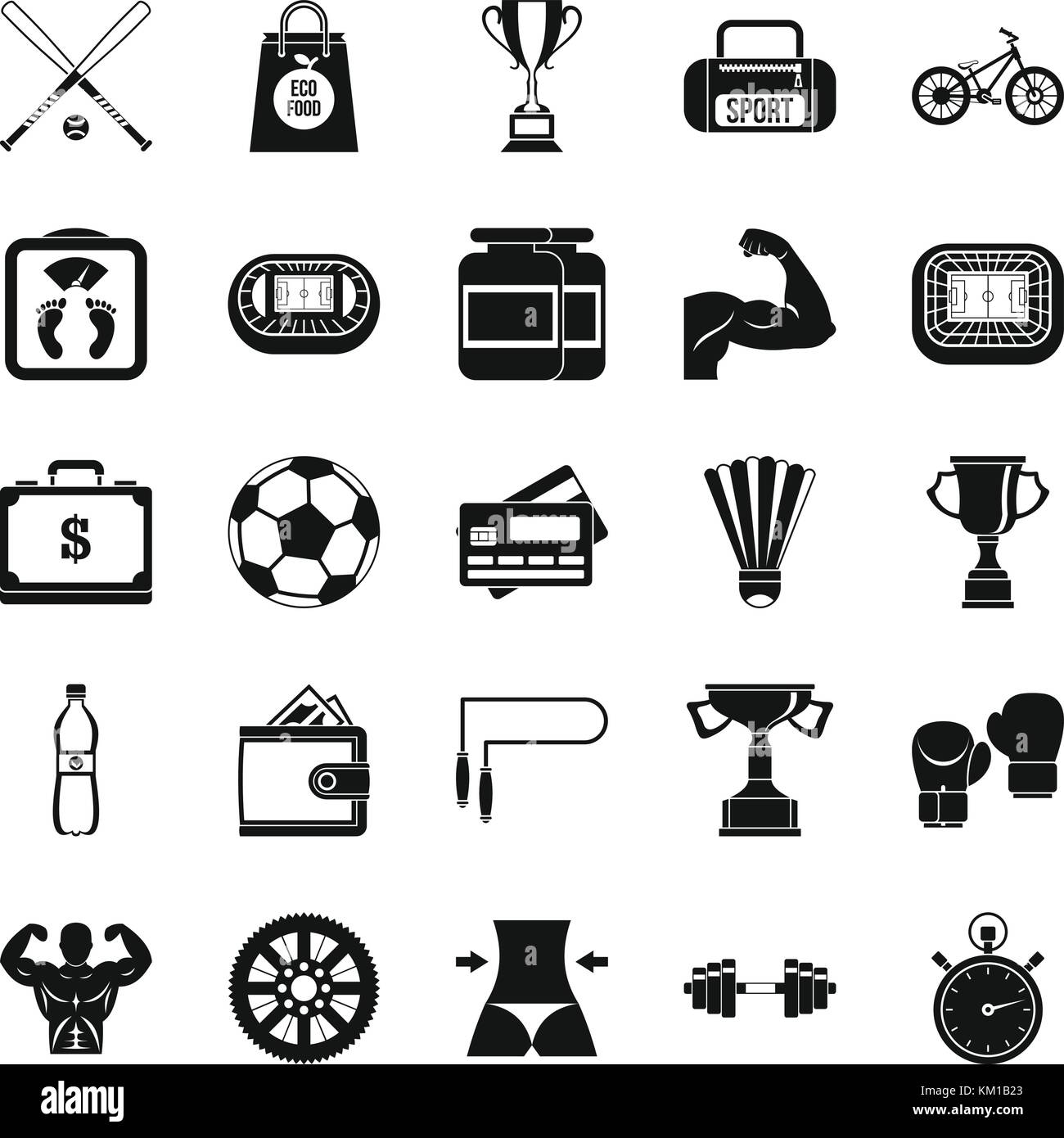 Battle icons set, simple style Stock Vector Image & Art - Alamy