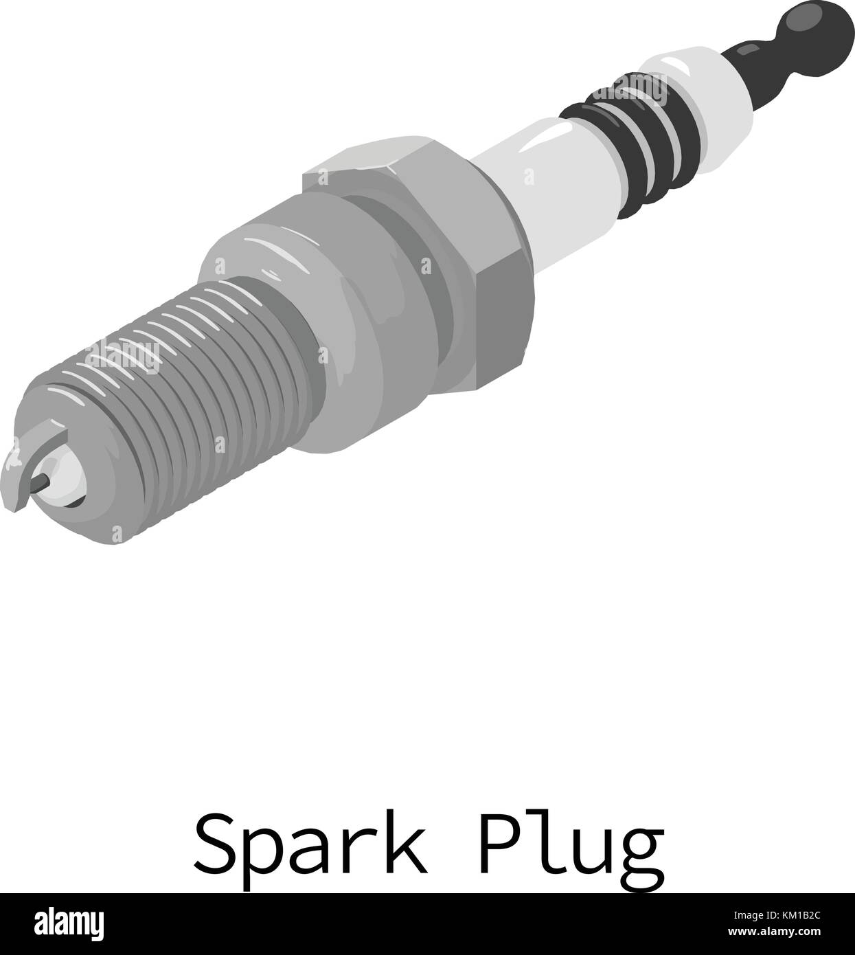 Spark plug icon, isometric 3d style Stock Vector Image & Art - Alamy
