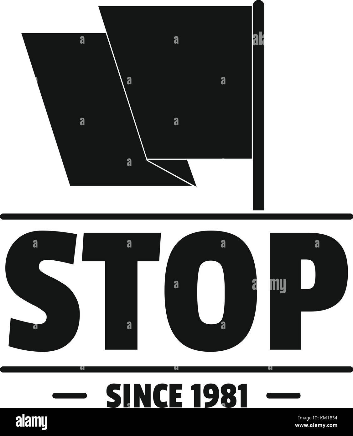 Social protest stop logo, simple black style Stock Vector Image & Art ...