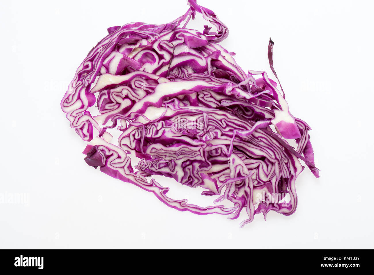 Red Cabbage on White Background Stock Photo - Alamy