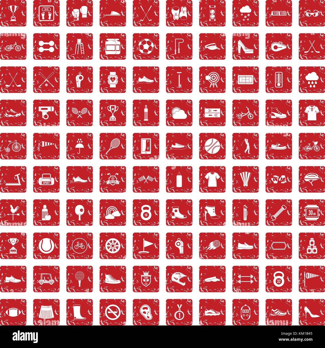 100 sneakers icons set grunge red Stock Vector Image & Art - Alamy