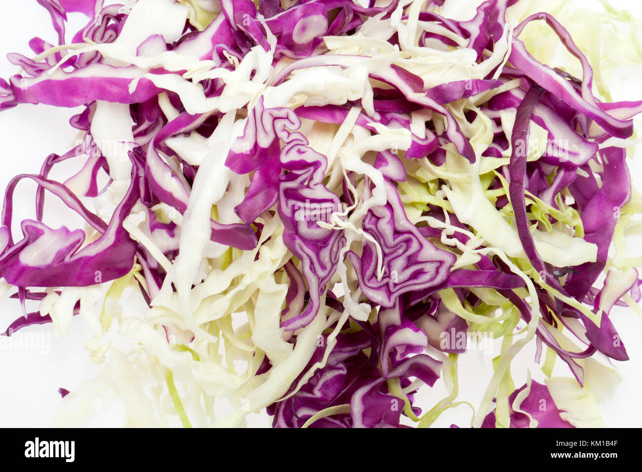 White and Red Cabbage on White Background Stock Photo - Alamy