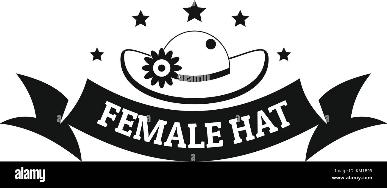 Female hat logo, simple black style Stock Vector Image & Art - Alamy