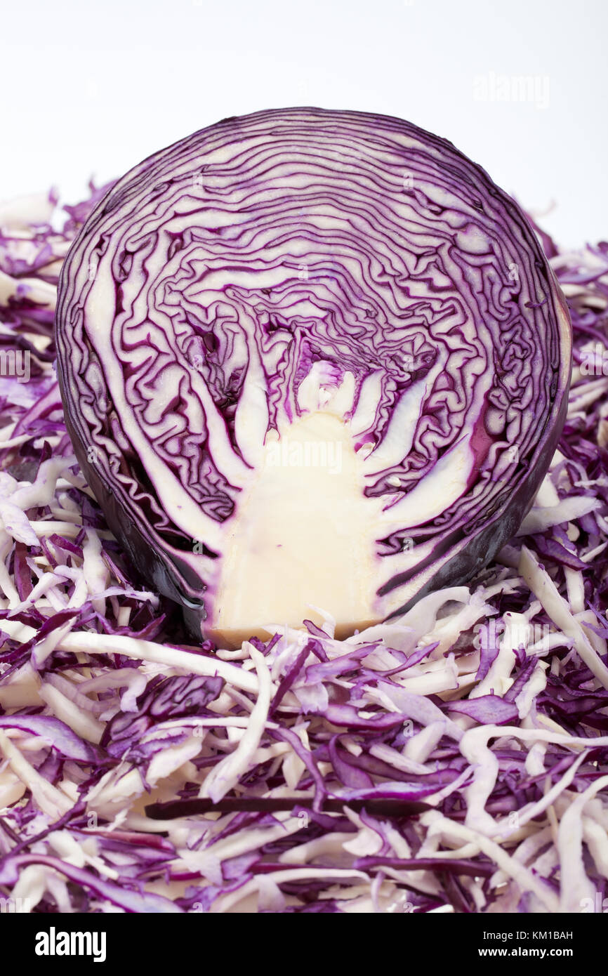 White and Red Cabbage Stock Photo - Alamy