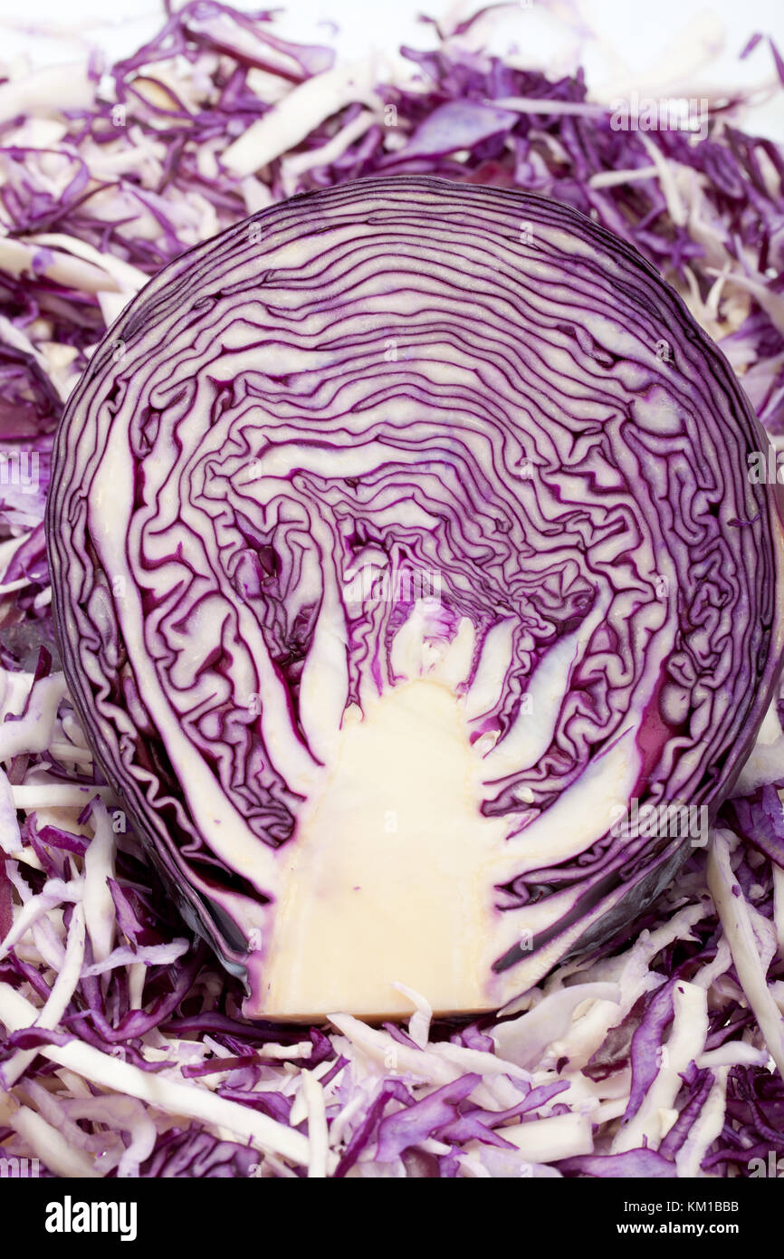 White and Red Cabbage Stock Photo - Alamy