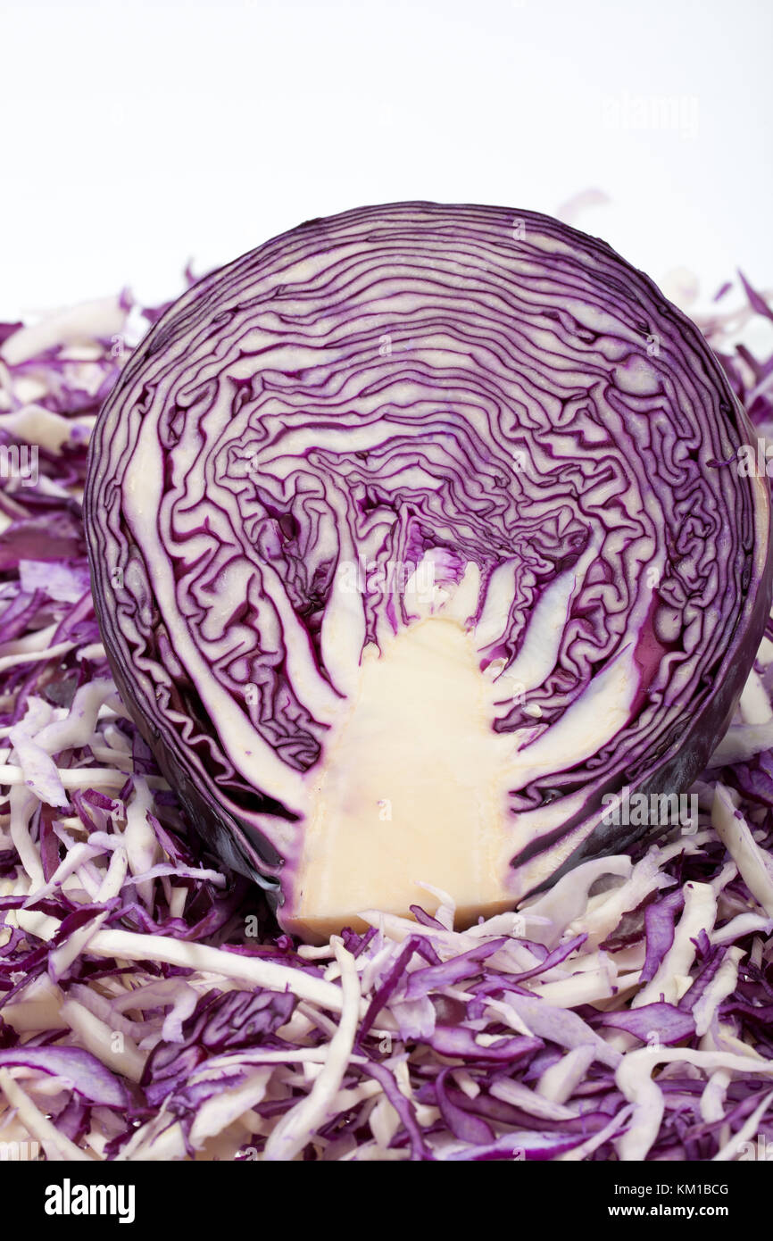 White and Red Cabbage Stock Photo - Alamy