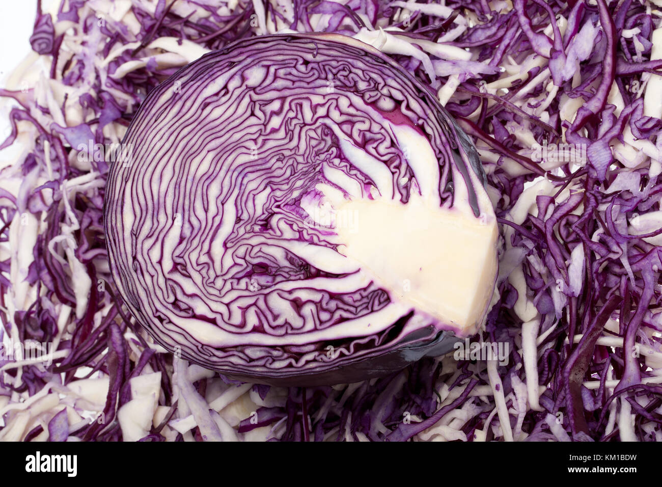 White and Red Cabbage Stock Photo - Alamy