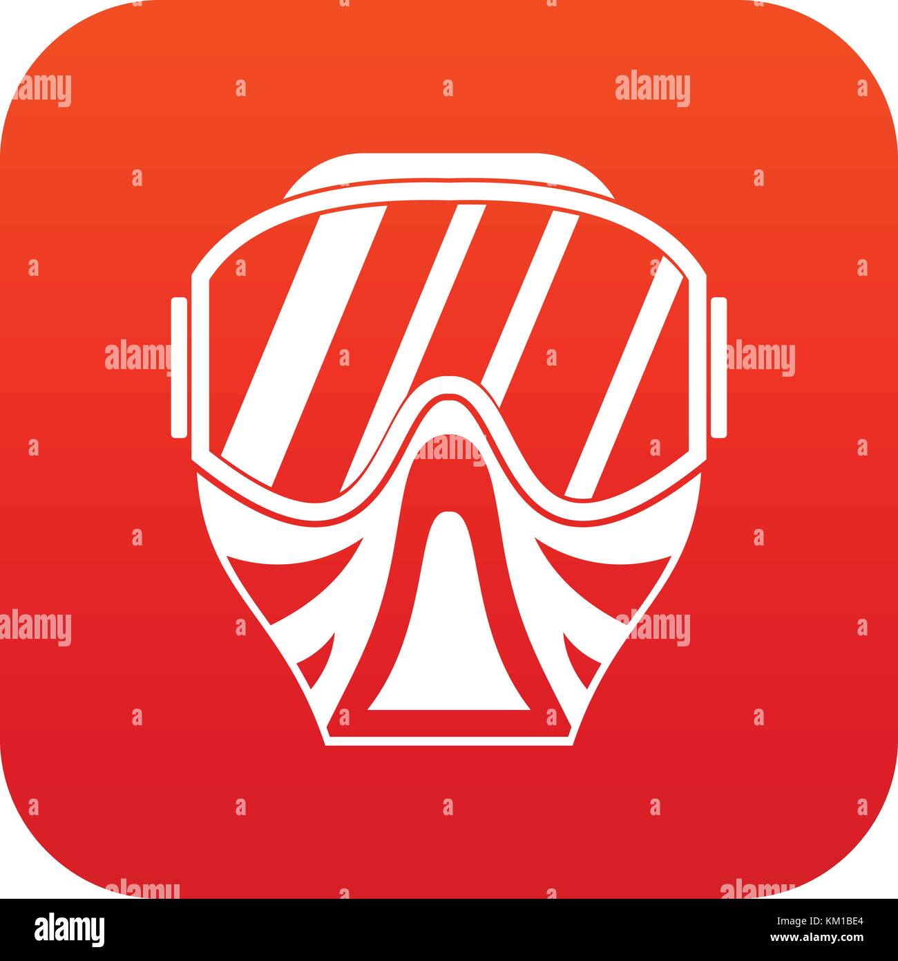 Paintball mask icon digital red Stock Vector Image & Art - Alamy