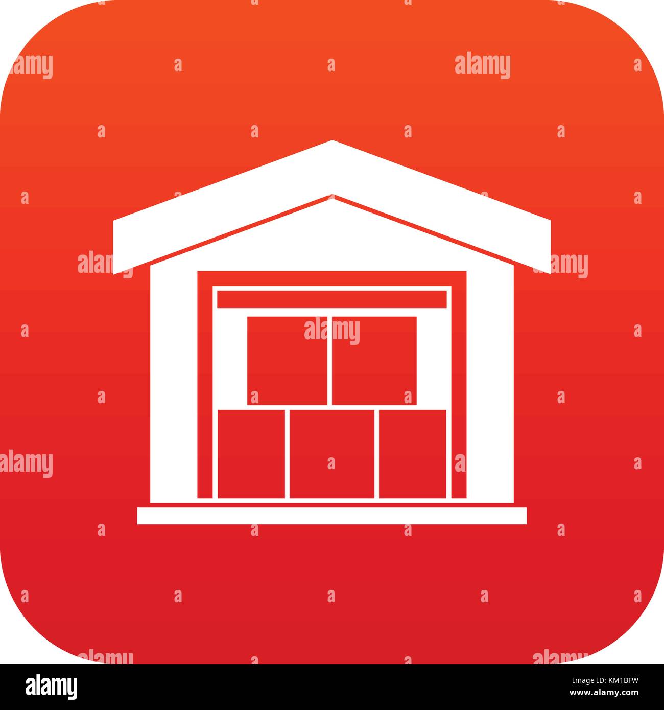 Warehouse building icon digital red Stock Vector Image & Art - Alamy