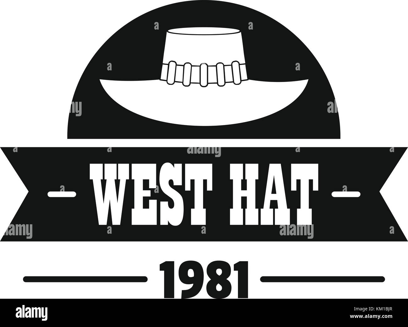 west hat logo, simple black style Stock Vector Image & Art - Alamy