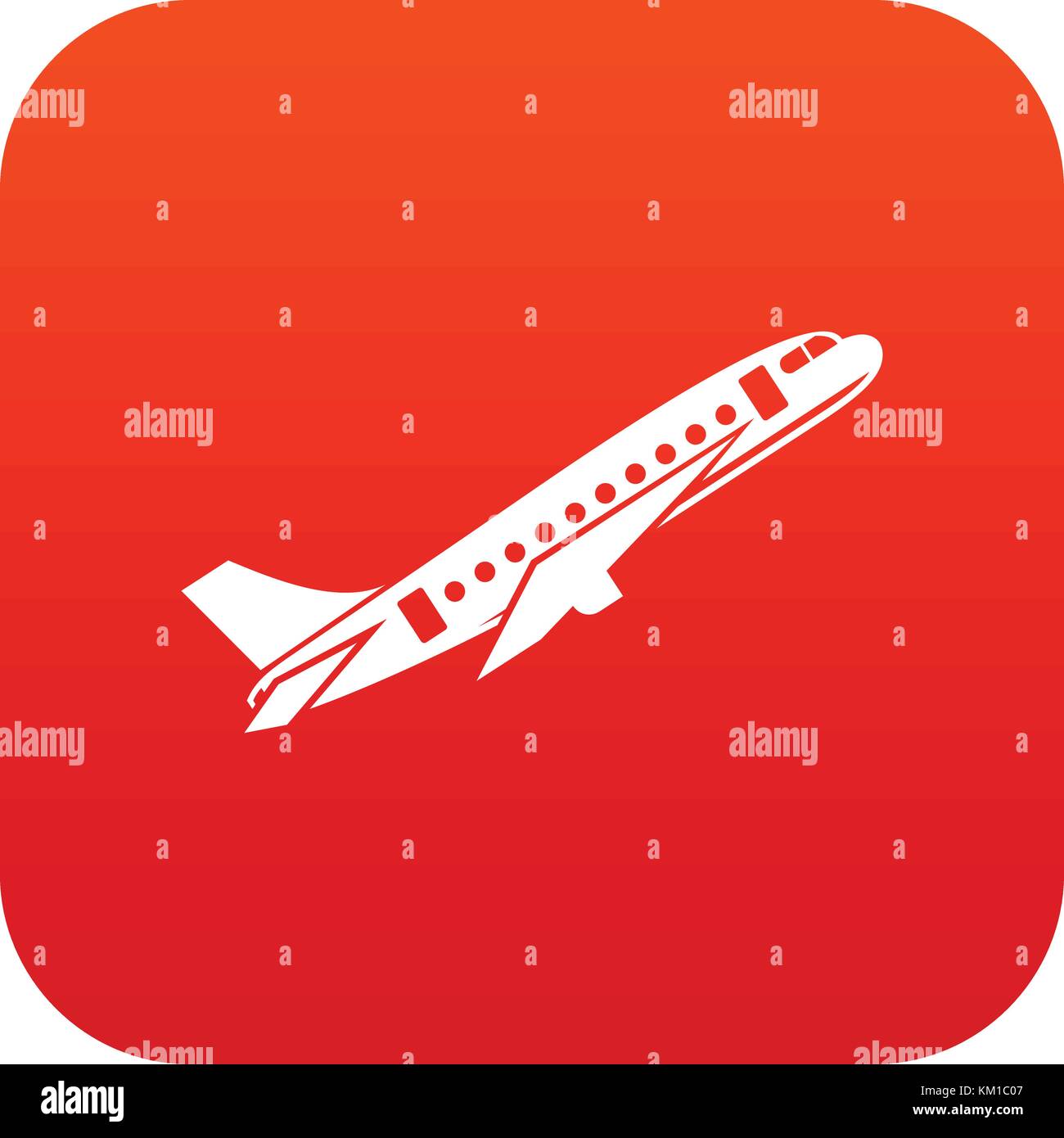 Aircraft icon digital red Stock Vector Image & Art - Alamy