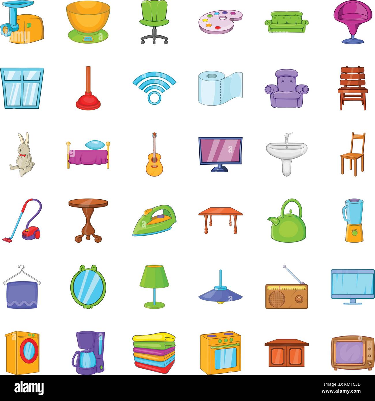 Washing icons set, cartoon style Stock Vector Image & Art - Alamy