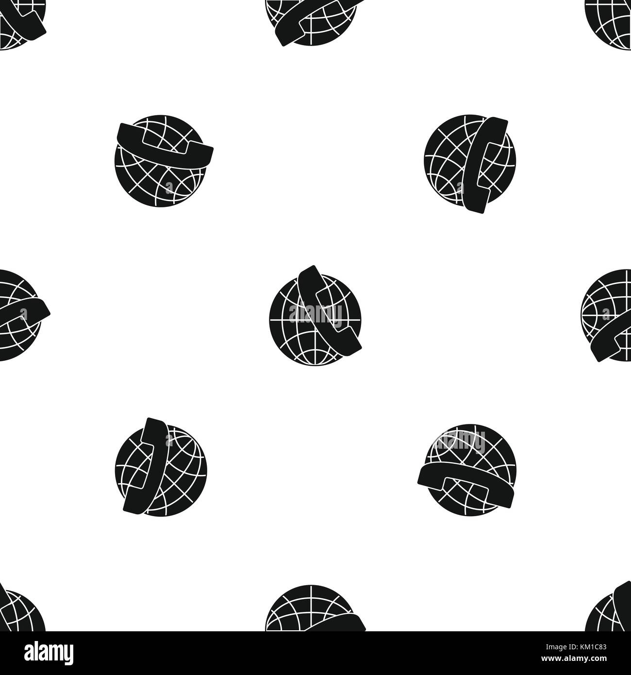 Handset and globe pattern seamless black Stock Vector Image & Art - Alamy