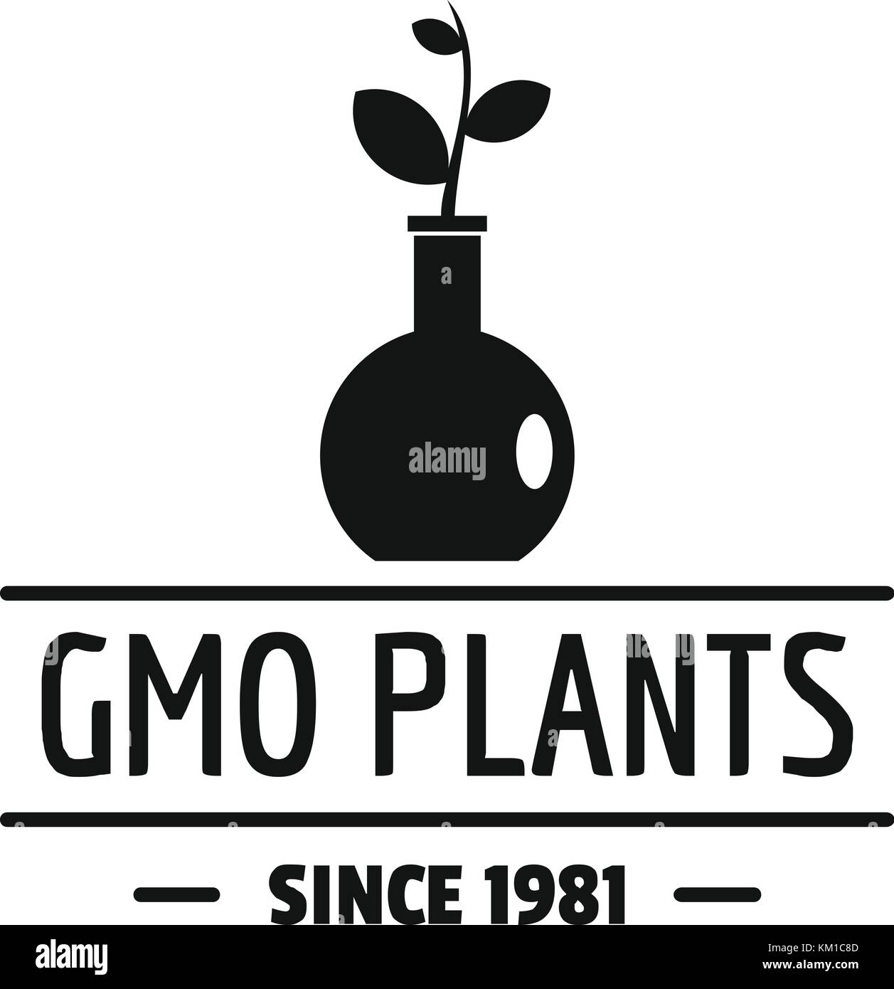 Gmo plant logo, simple black style Stock Vector Image & Art - Alamy