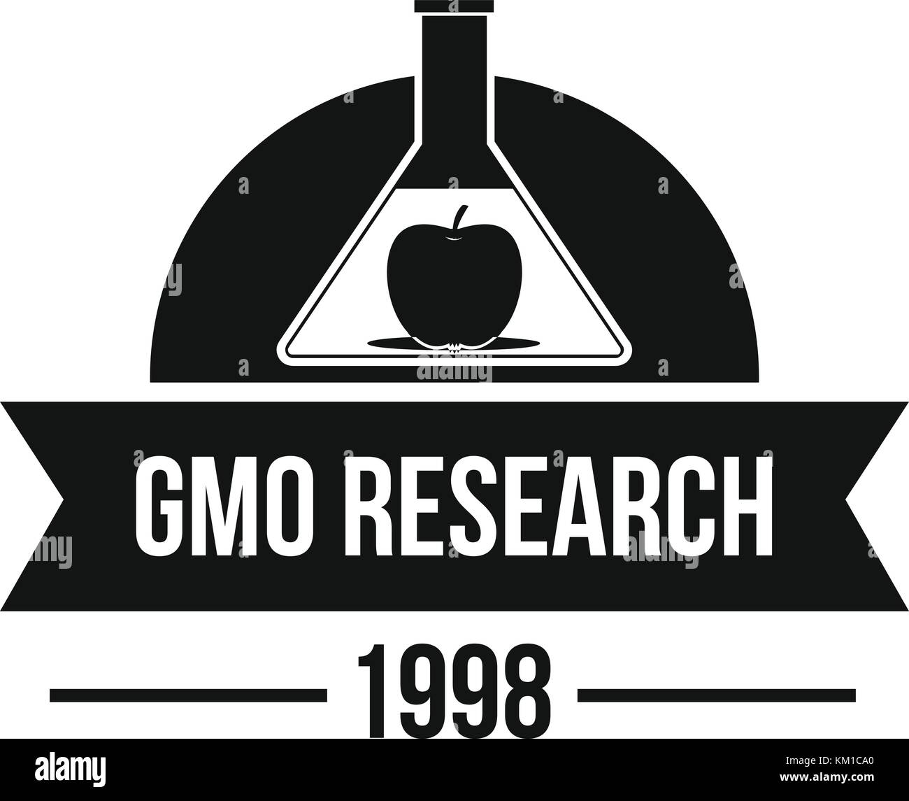 Gmo research badge logo, simple black style Stock Vector Image & Art ...