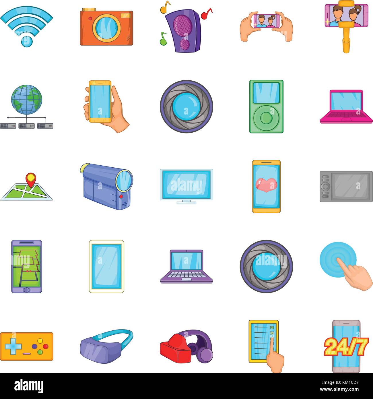 Capture memories icons set, cartoon style Stock Vector Image & Art - Alamy