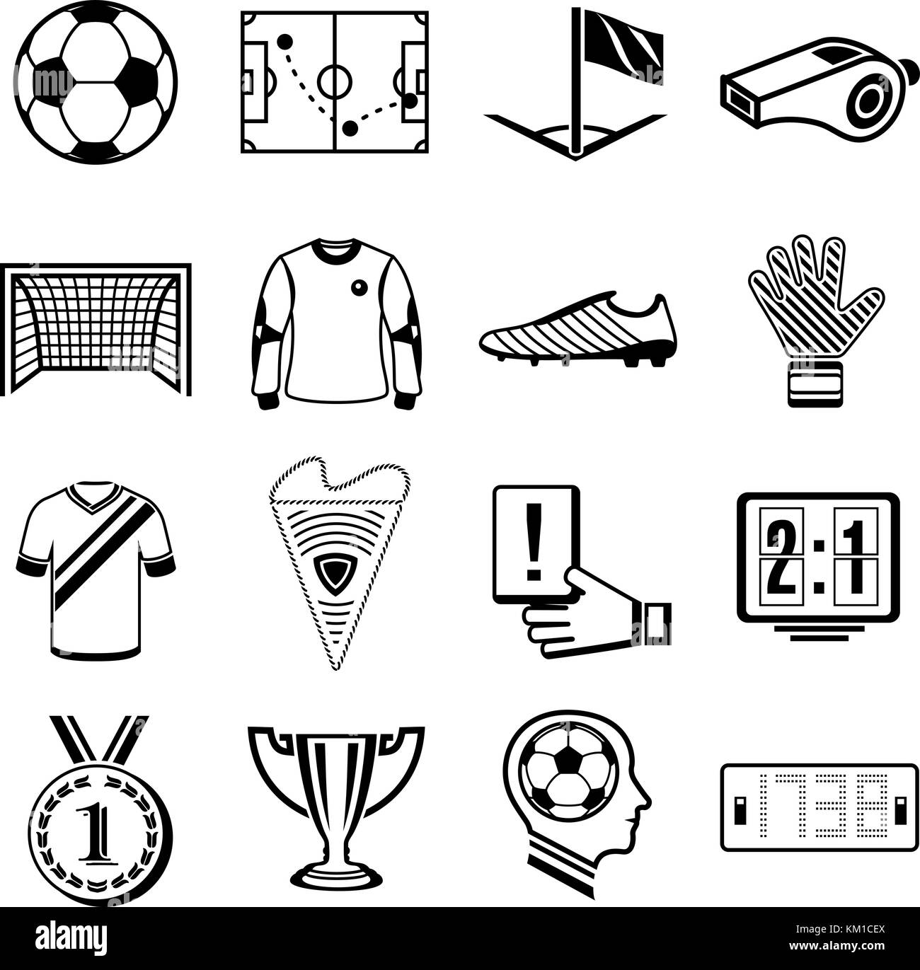 Soccer football icons set, simple style Stock Vector Image & Art - Alamy