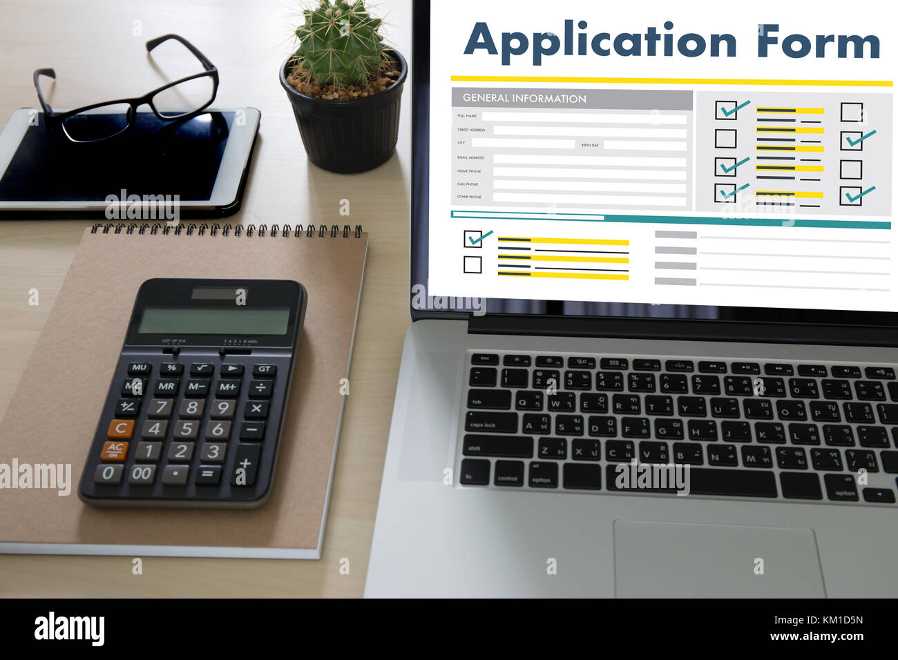 business man working on laptop computer use Online Web Job Application ...