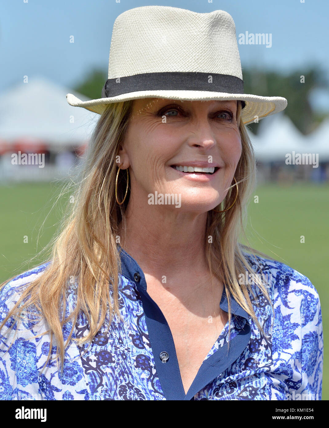 WELLINGTON, FL - APRIL 24: Actress Bo Derek does the coin toss and ...