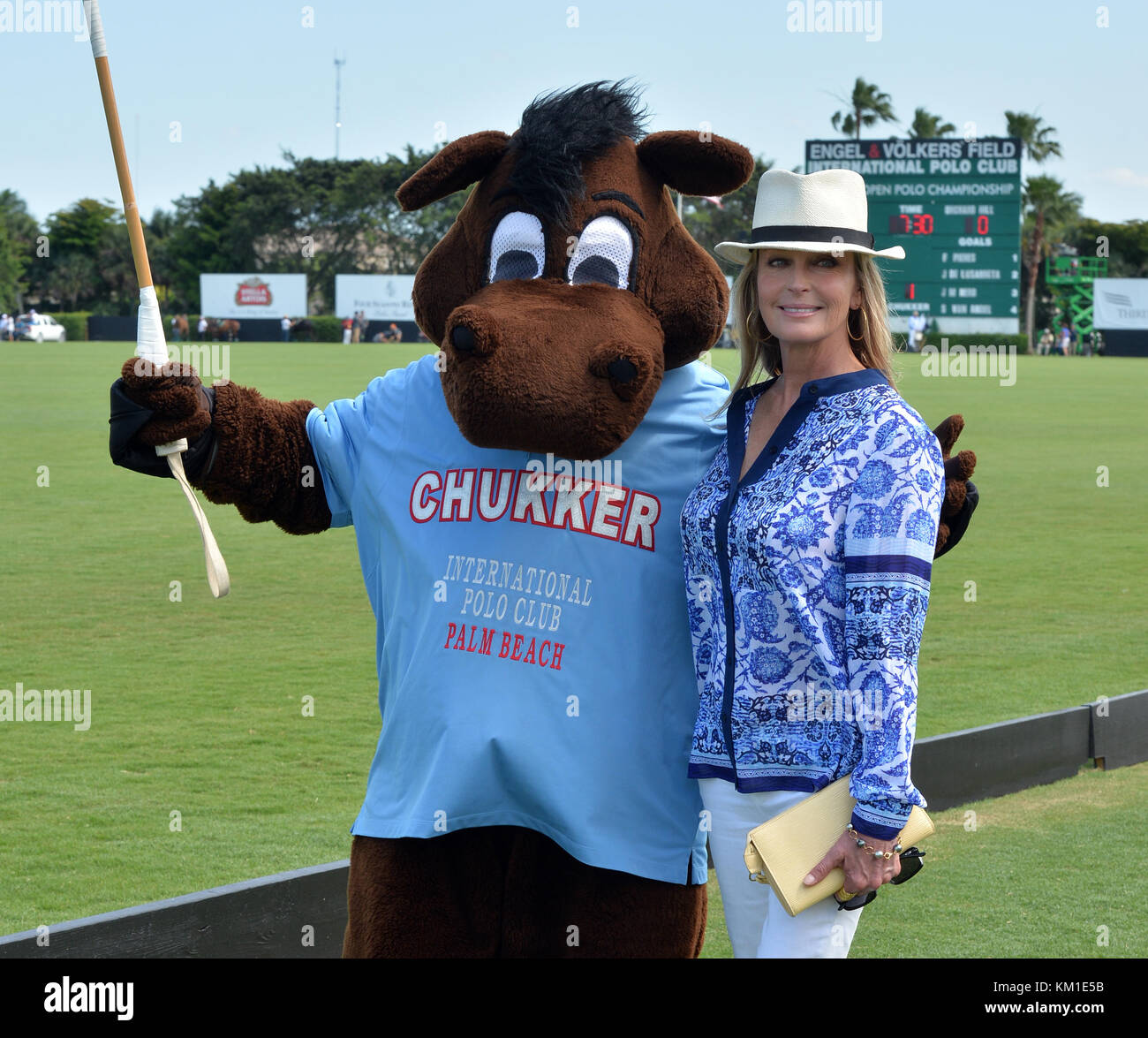 WELLINGTON, FL - APRIL 24: Actress Bo Derek does the coin toss and ...