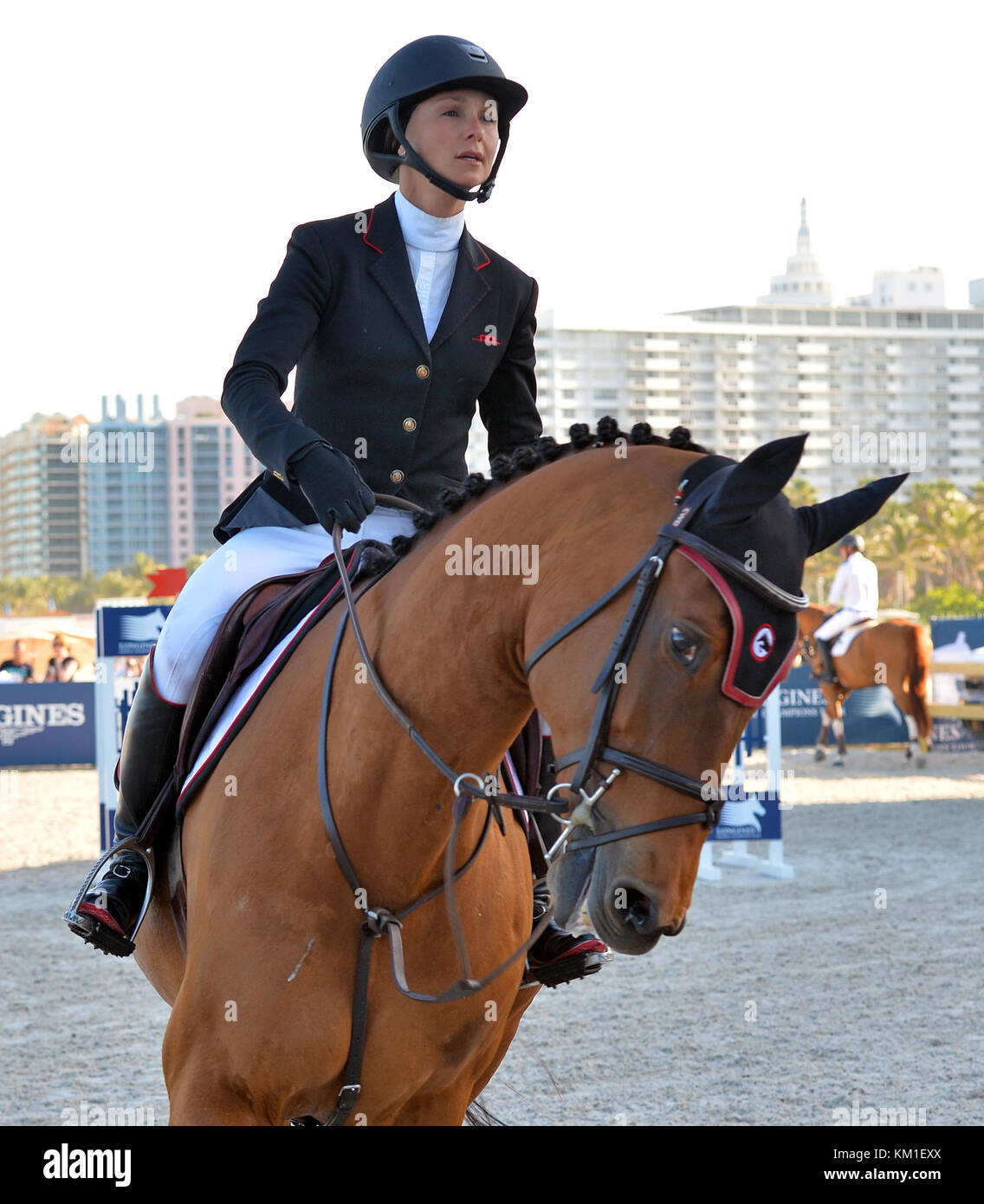 MIAMI BEACH, FL - APRIL 09: Georgina Bloomberg at the Longines Global ...