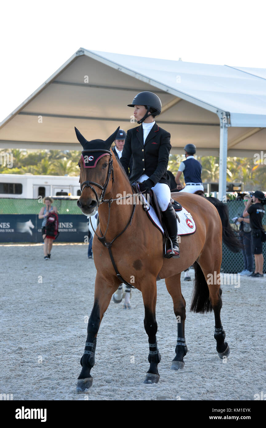 MIAMI BEACH, FL - APRIL 09: Georgina Bloomberg at the Longines Global ...
