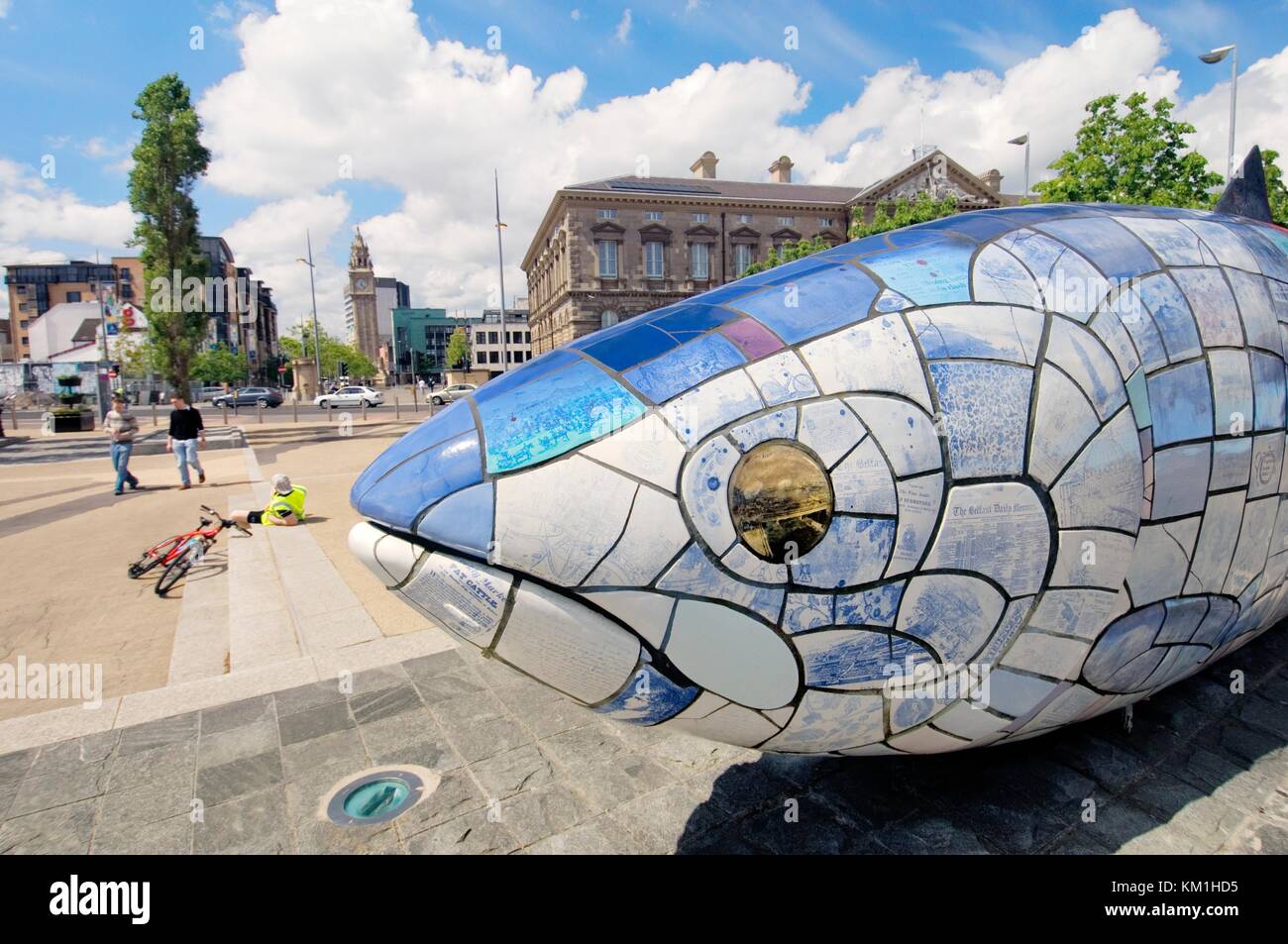 The ‘Big Fish’ sculpture by John Kindness on Donegall Quay, Belfast ...