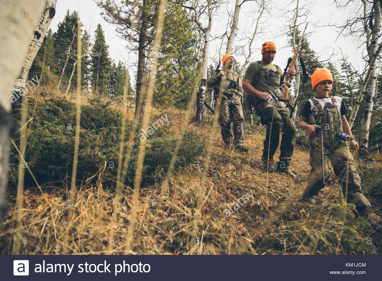 Hunters walking down hi-res stock photography and images - Alamy