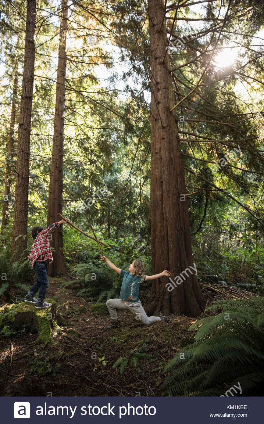 Tree boy girl hi-res stock photography and images - Alamy