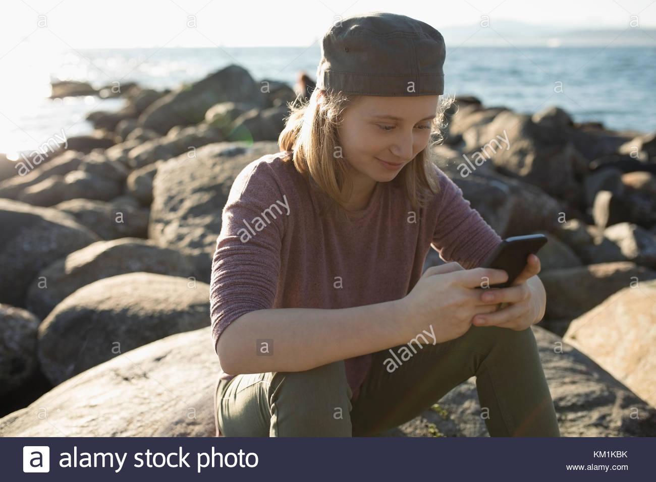 Typing on the beach hi-res stock photography and images - Alamy