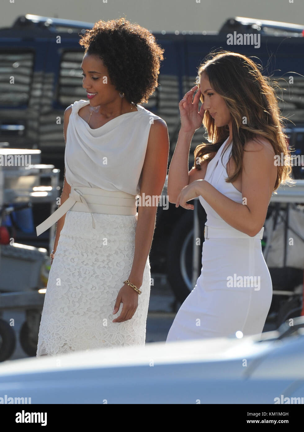 MIAMI BEACH, FL - MARCH 16: Actors Annie Ilonzeh, Rachael Taylor ...