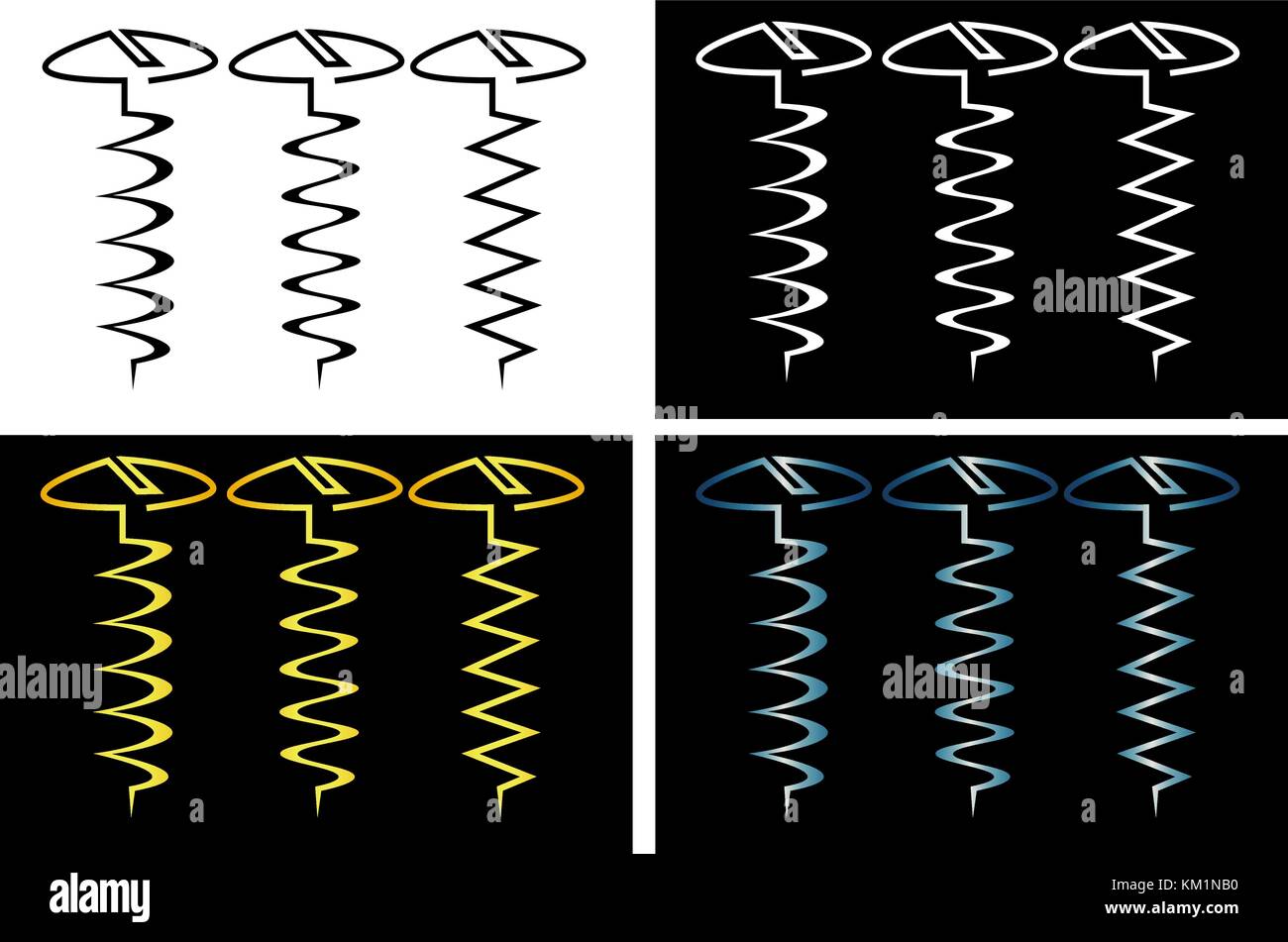 Drill screws Stock Vector Images - Alamy