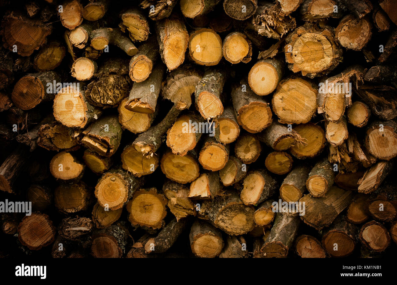 background picture of a stack fire wood Stock Photo - Alamy