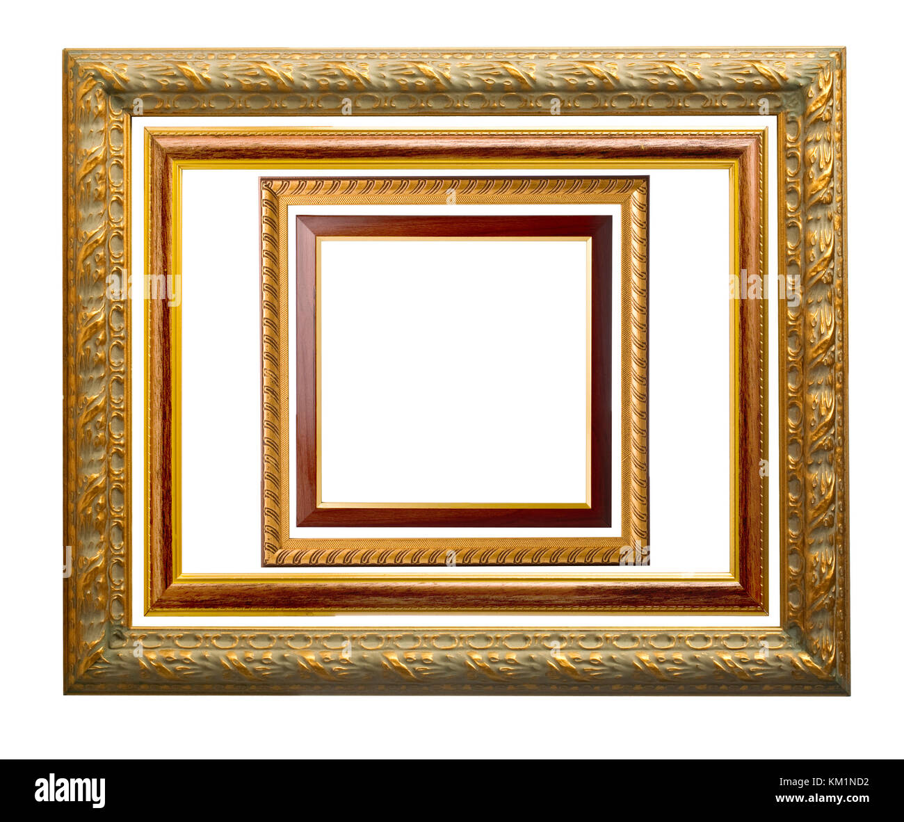 Picture gold frame with a decorative pattern Stock Photo - Alamy