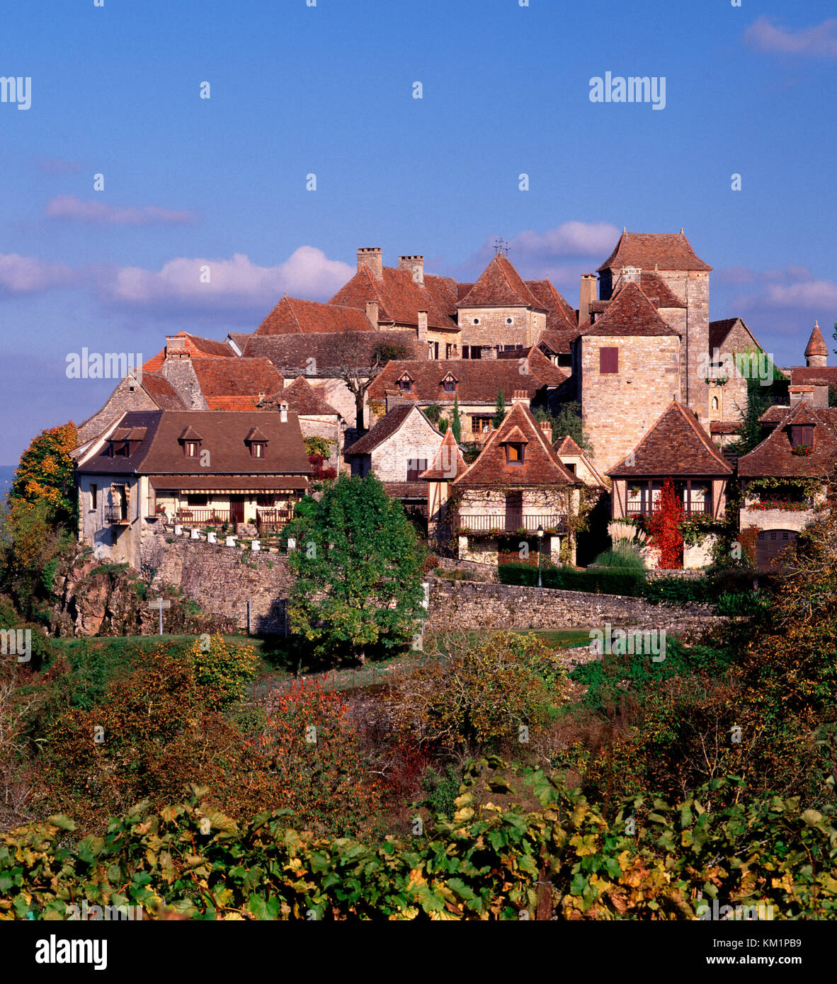 Loubressac in autumn, Quercy, Lot, France Stock Photo - Alamy