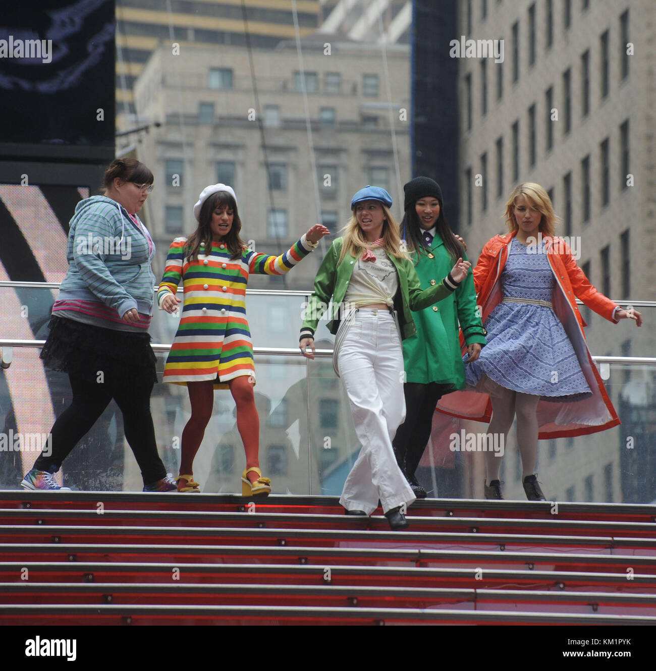 NEW YORK, NY - APRIL 25: "Glee" stars have invaded New York City to ...