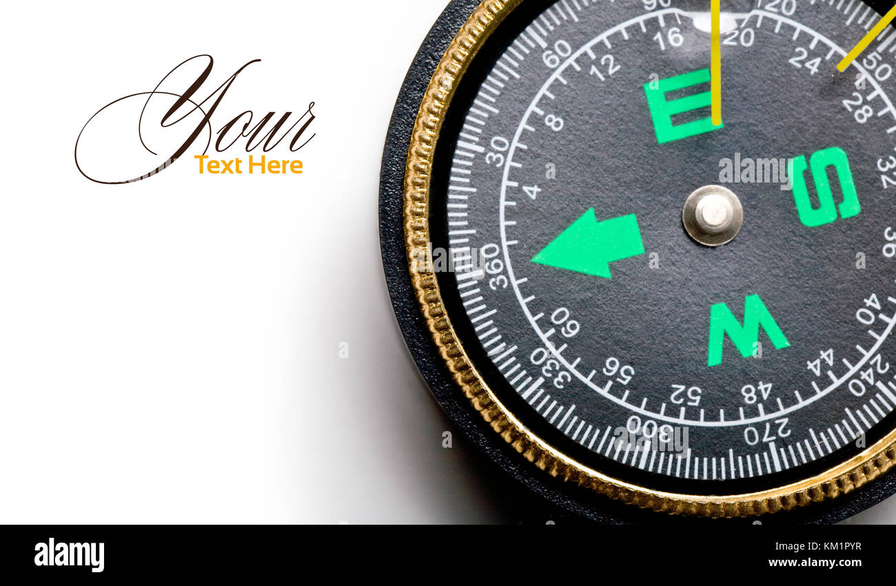 compass isolated over white background Stock Photo - Alamy