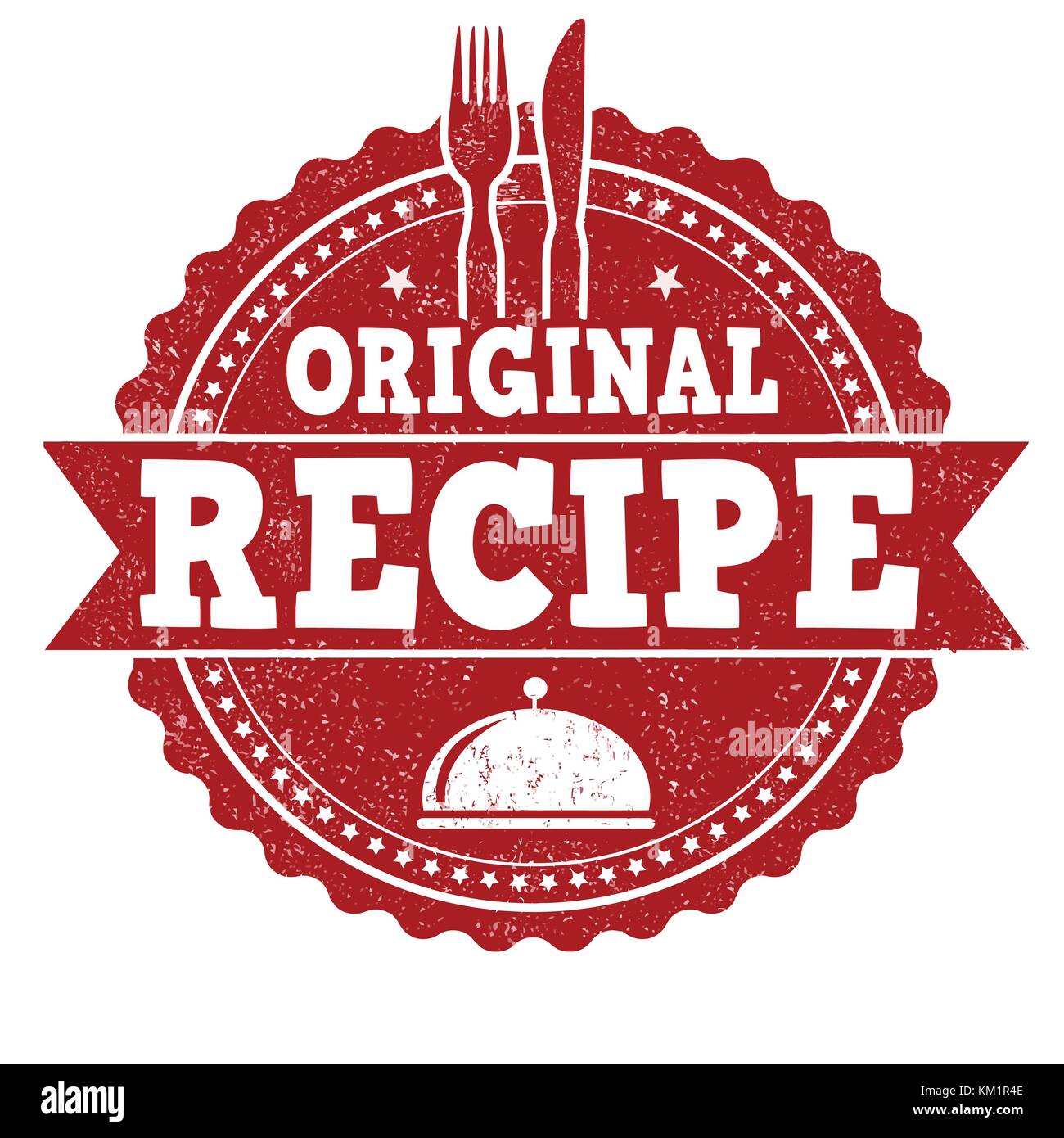 Original recipe grunge rubber stamp on white background, vector ...
