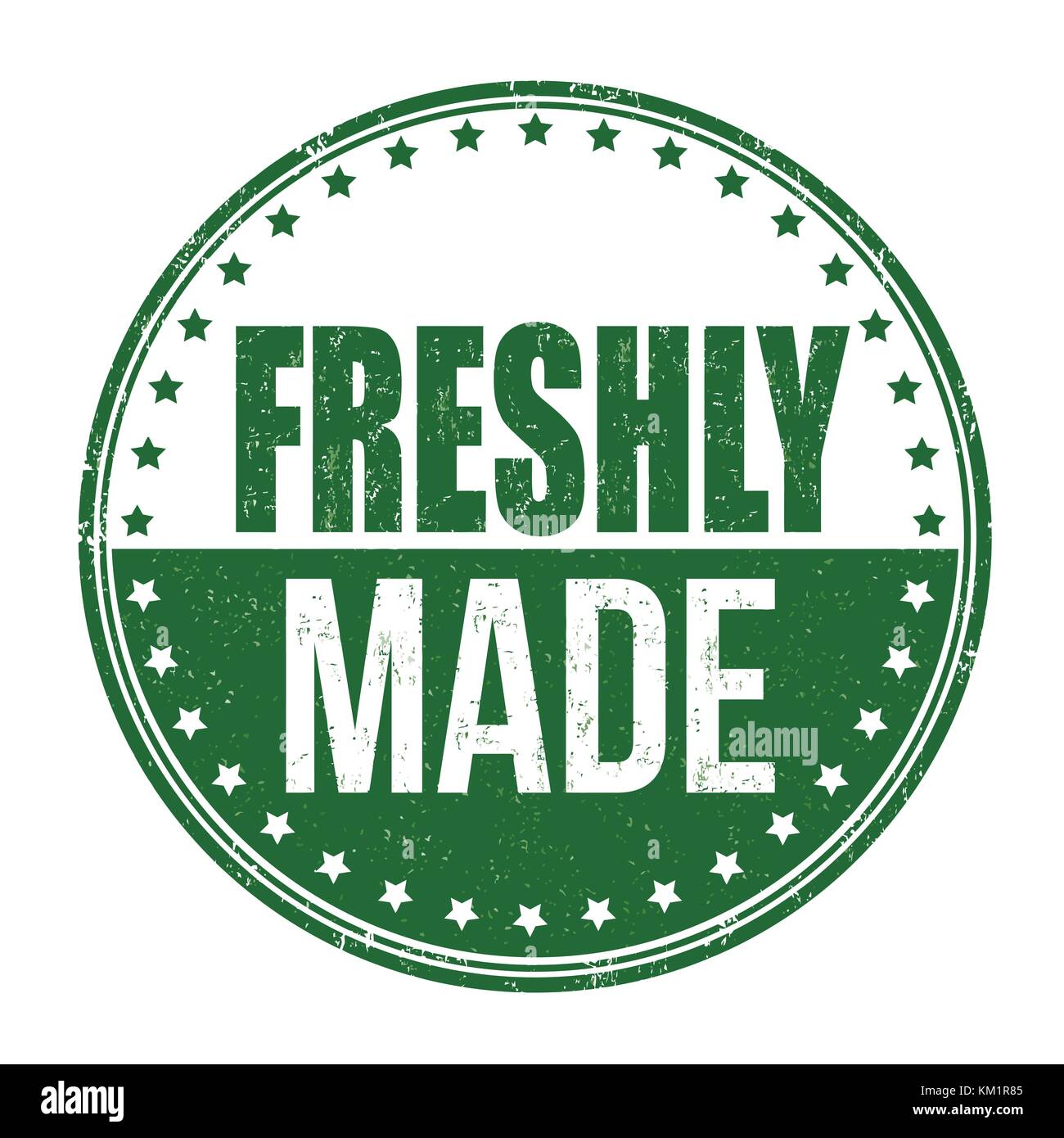 Freshly made grunge rubber stamp on white background, vector ...