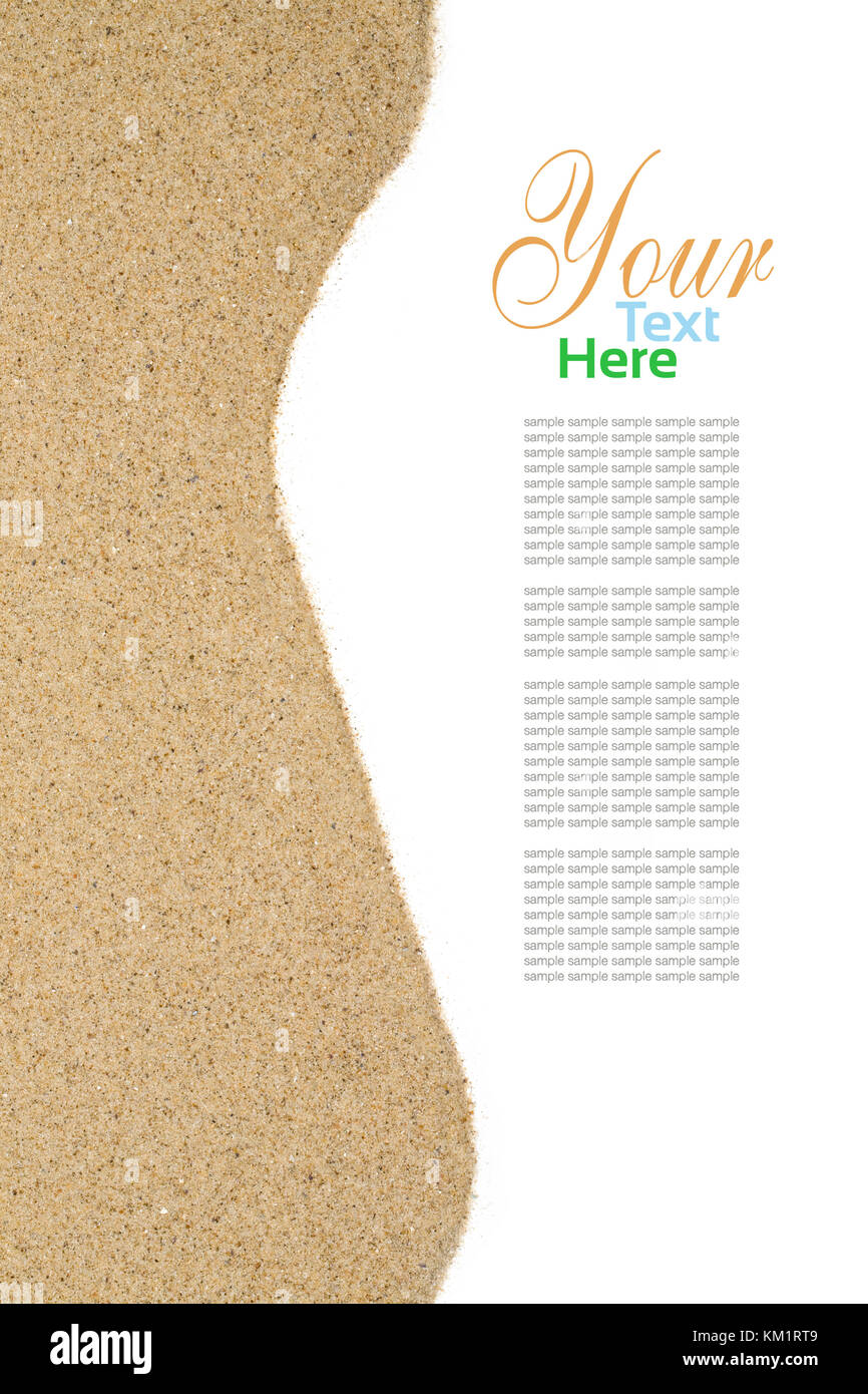 The sand scattering isolated on white background Stock Photo - Alamy