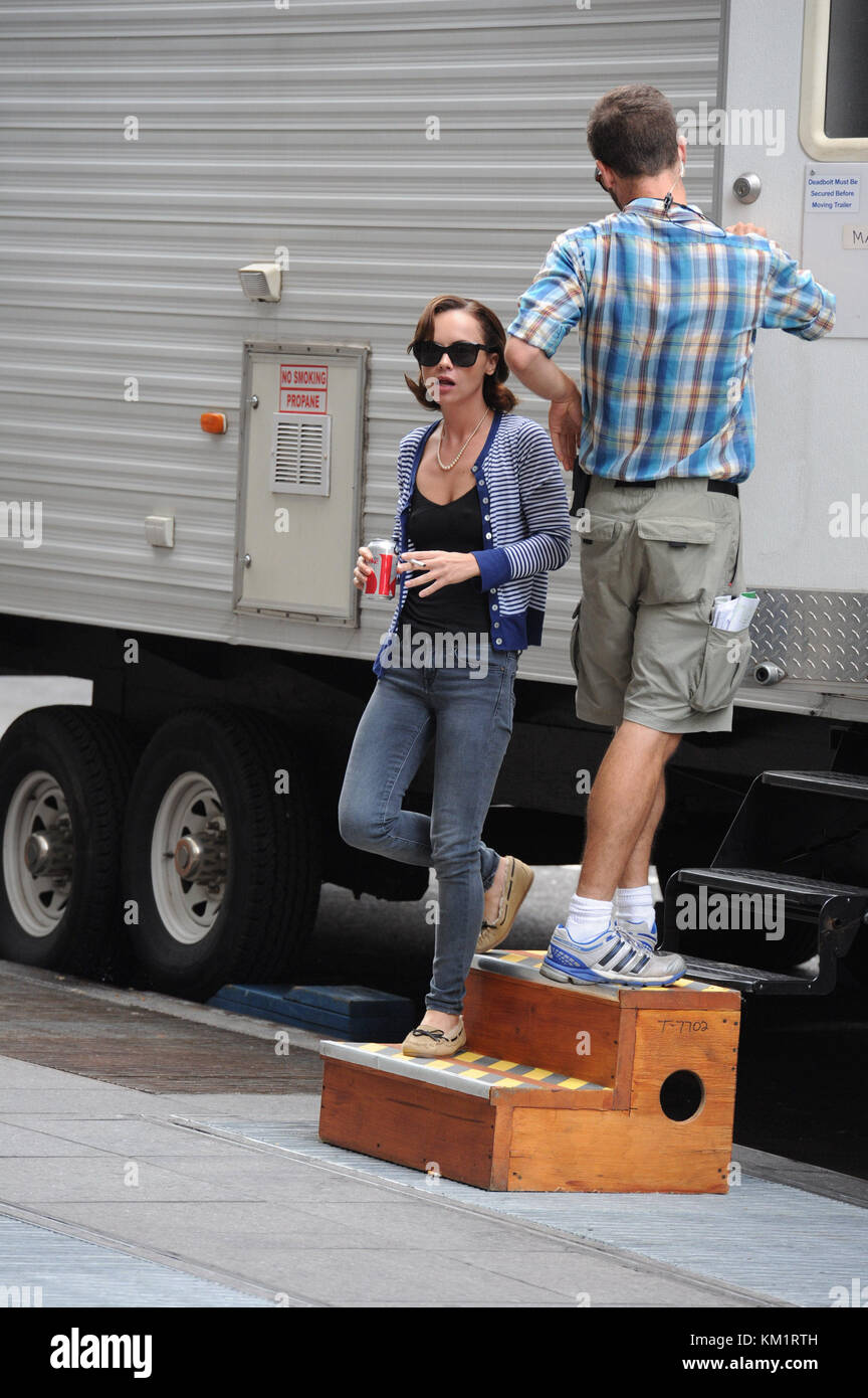 NEW YORK, NY - SEPTEMBER 27: Actress Christina Ricci holding a ...