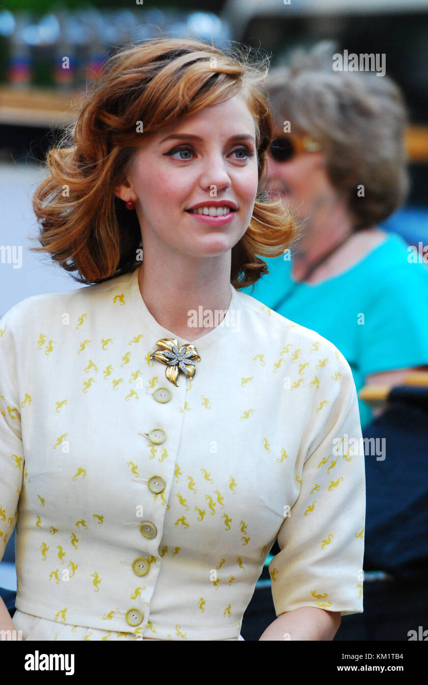 NEW YORK CITY, NY - SEPTEMBER 02: Kelli Garner on the set of 'Pan Am ...