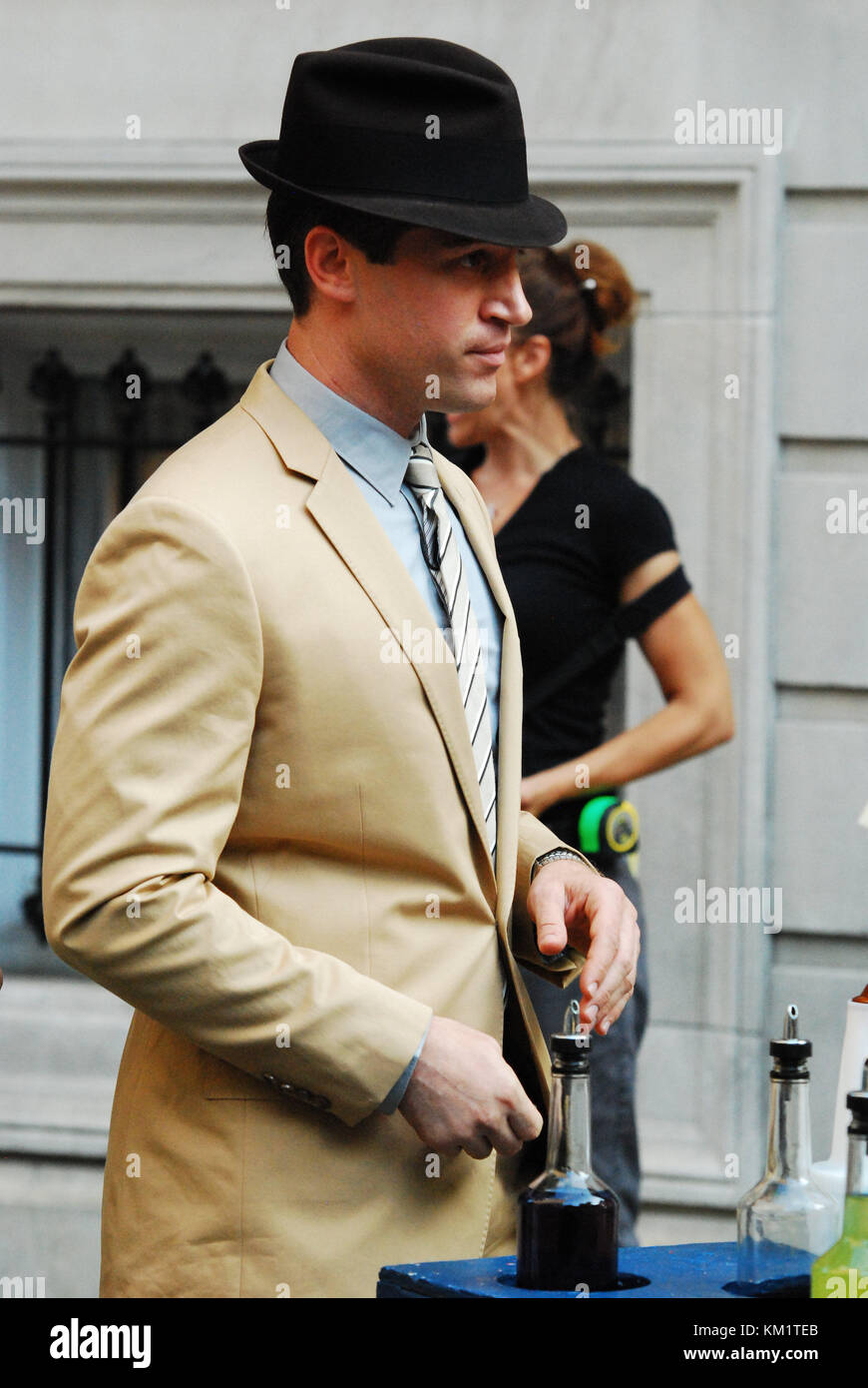NEW YORK CITY, NY - SEPTEMBER 02: Mike Vogel on the set of 'Pan Am' on ...