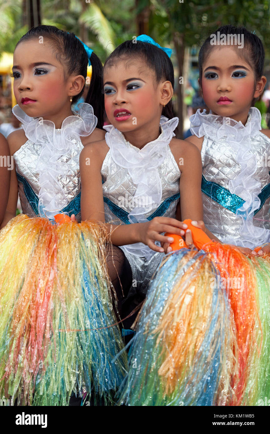 Child performers at open-air concert, Phuket, Thailand Stock Photo - Alamy