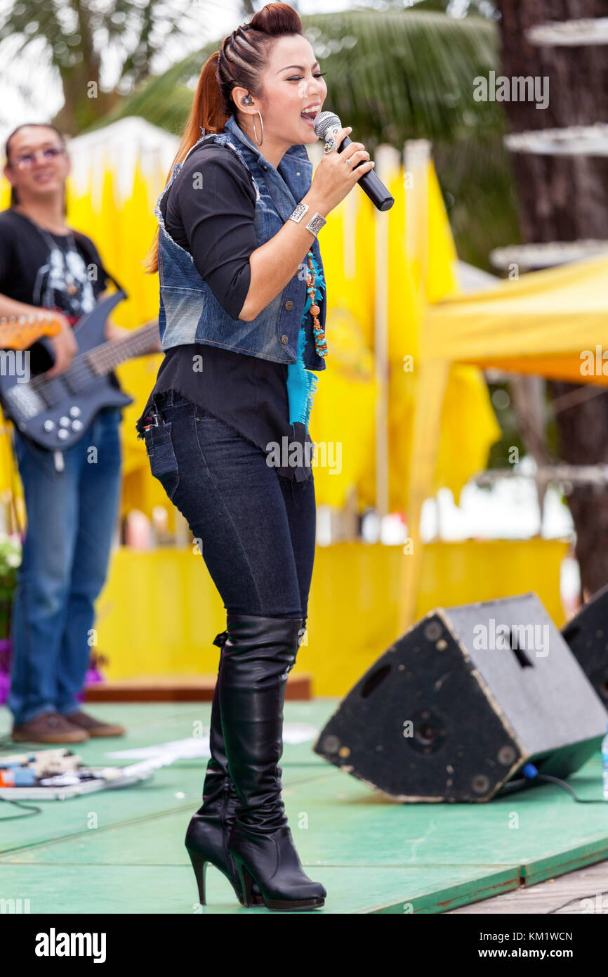 Thai performer at open air concert, Phuket, Thailand Stock Photo - Alamy